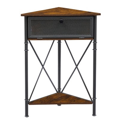 Vecelo 3 Tier Corner Cabinet With Drawer And Storage Shelves : Target