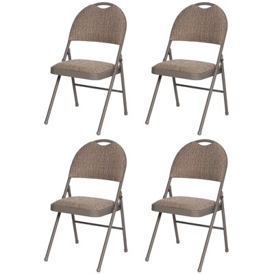 Meco Sudden Comfort Deluxe Chicory Lace Vinyl Padded Folding Chair With ...