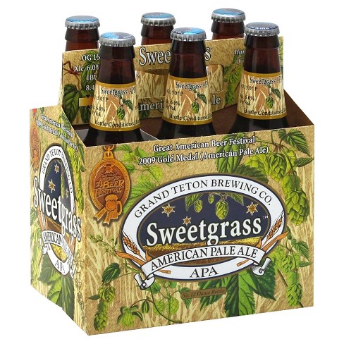 Grand Teton Sweetgrass American Pale Ale Beer - 6pk/12 Fl Oz Bottles ...
