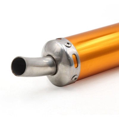 Unique Bargains Stainless Steel Cylinder Shaped Motorcycle Exhaust Pipe ...