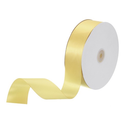 Unique Bargains Silky Polyester Smooth Shiny Fabric Ribbons Light Gold ...