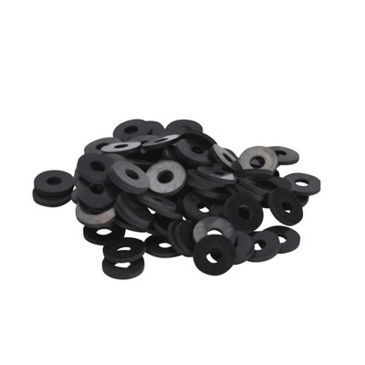 Bolt Dropper 1/4"x5/8"x3/32" Rubber Flat Washers-100 Pieces,black : Target