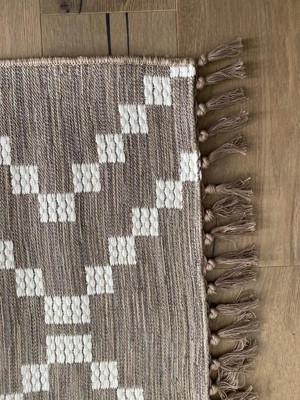 Check Diamonds Outdoor Rug Tan - Threshold™ : Target