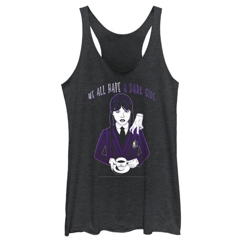Women's Wednesday We All Have A Dark Side Racerback Tank Top : Target