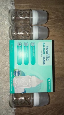 Evenflo 3pk Balance Wide-Neck Anti-Colic Baby Bottles Glass - 6oz: BPA ...