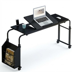 Overbed Table / Recliner Table — Adjustable-Height, Wheeled Home Laptop ...