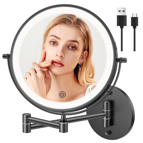 Funtouch 3 Color Folded Rechargeable Lighted Makeup Vanity Mirror With ...