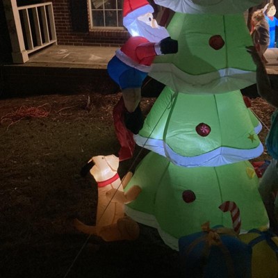 Costway 7 Ft Inflatable Christmas Tree With Santa Claus & Dog Self ...
