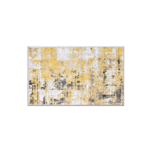 World Rug Gallery Modern Abstract Reflections Area Rug - Yellow 2'x3 ...