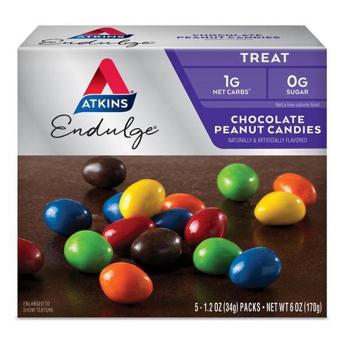 Atkins Endulge Chocolate Peanut Candies - 5ct/6oz : Target