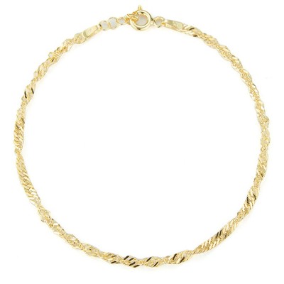 Sphera Milano Italian Sterling Silver Singapore Chain Anklet : Target