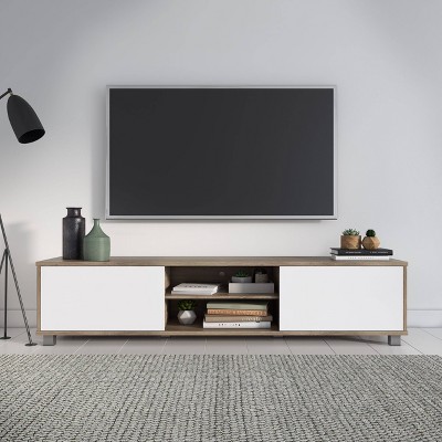 Save $157 • Hollywood TV Stand for TVs up to 85" with Doors Wood Grain ...