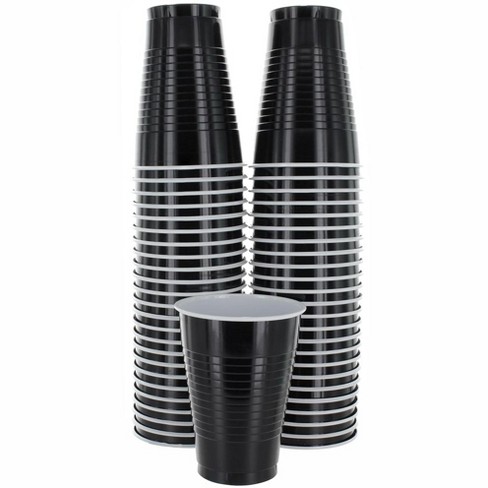 Sparksettings Black Disposable Plastic Cups 12oz, 50 Pack : Target