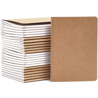 Paper Junkie 24-pack Kraft Paper Unlined Notebook 8.5x11, Blank Inside ...