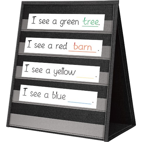 Teacher Created Resources® Black Desktop Pocket Chart, 15-1/2" X 12 ...