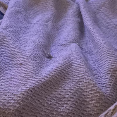 Full/queen Textured Cotton Blanket White : Target