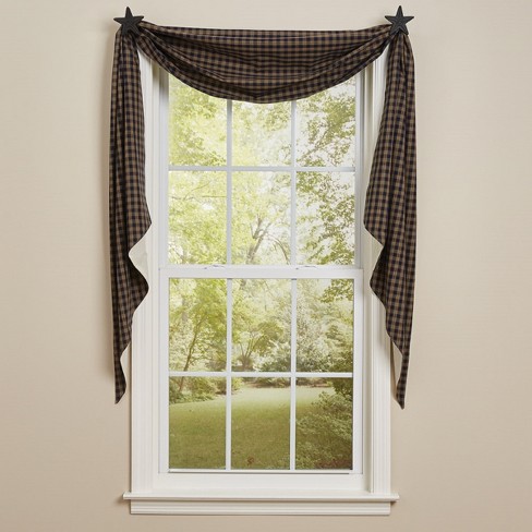 Park Designs Navy Sturbridge Lined Fishtail Swag : Target