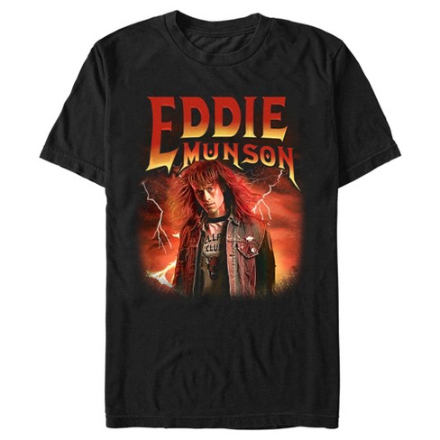 Men's Stranger Things Eddie Munson Metalhead T-shirt - Black - Large ...
