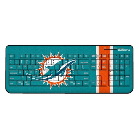Keyscaper Miami Dolphins Stripe Wireless Usb Keyboard : Target