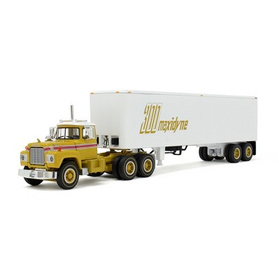 Mack R-model Day Cab And 40' Vintage Trailer Yellow With Red And White ...