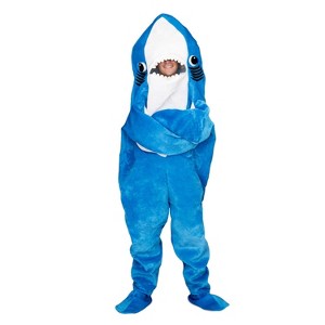 Costume Agent Perry TV Concert Left Shark Dancing Mascot Blue Zip ...
