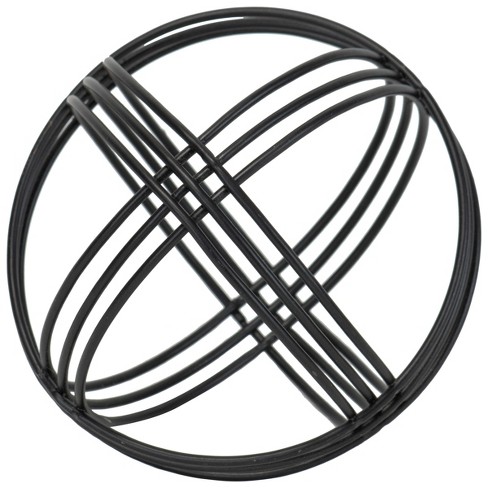 Modern Black Matte Metal Plaid Pattern Decorative Sculpture Table Top ...