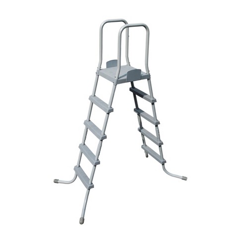 Bestway: 52" Steel Above Ground Swimming Pool Ladder No-slip Steps : Target