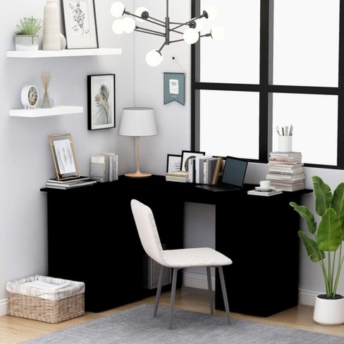 Vidaxl Corner Desk Black 57.1"x39.4"x29.9" Chipboard, 801090 : Target