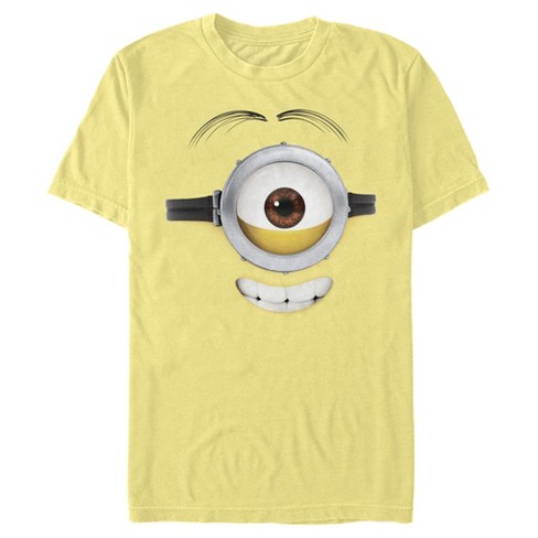 Men's Despicable Me Minions Stuart Toothy Smile Big Face T-shirt ...