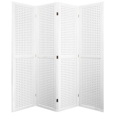 Nicbex Room Divider Modern Folding Privacy Screen With Peg Board ...