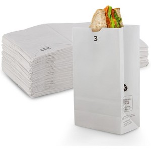 MT Products White Paper Bags 3 lb, Paper Lunch Bags - Pack of 1000 : Target