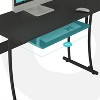 Rif6 L Shaped Modern Computer Home Office Gaming Desk With Keyboard ...