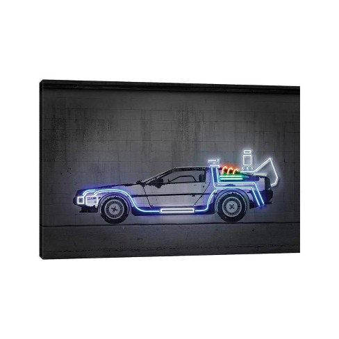 Delorean By Octavian Mielu Unframed Wall Canvas - Icanvas : Target