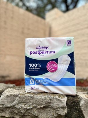 Always Discreet Postpartum Moderate Maxi Pad - 57ct : Target