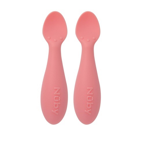 Nuby Silicone Mini Spoons - Pink - 2pk : Target