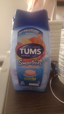 Tums Extra Strength Antacid Smoothies Fusion Chewable Tablets - Berry ...