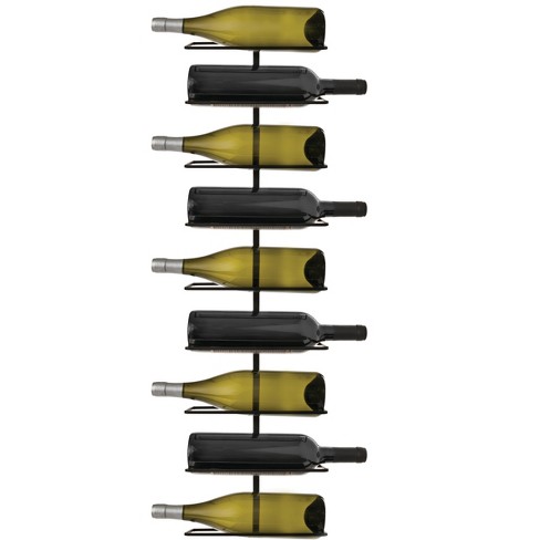 True Align Wall-mounted Wine Rack, Holds Nine Standard Wine Bottles, 37 ...