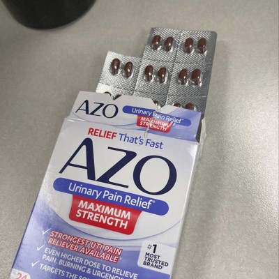Azo Maximum Strength Urinary Pain Relief, Uti Pain Reliever - 24ct : Target