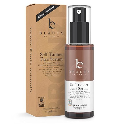 Beauty By Earth - Self Tanner Face Serum - Medium To Dark : Target