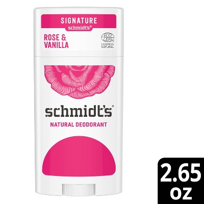 Schmidt's Rose + Vanilla Aluminum-free Natural Deodorant Stick - 2.65oz ...