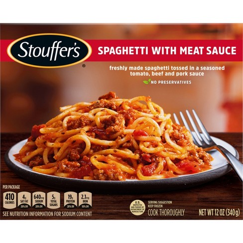 Stouffer's Frozen Spaghetti With Meat Sauce - 12oz : Target