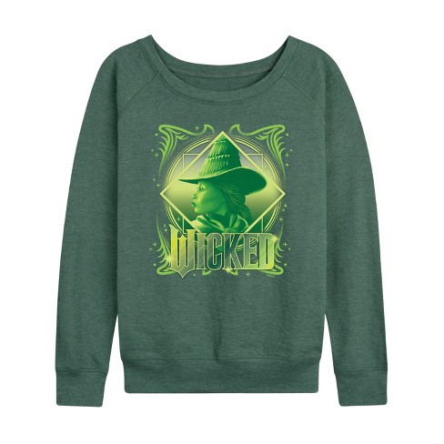 Women's Wicked Elphaba Witch Portrait Logo Lightweight French Terry ...