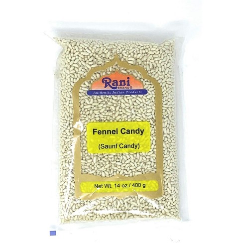 Sugar Coated Fennel Candy (no Color) - 14oz (400g) - Rani Brand ...