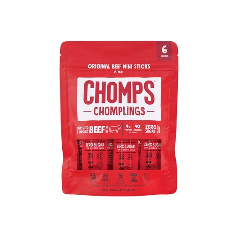 Chomplings Original Beef Sticks - 6ct/0.5oz : Target