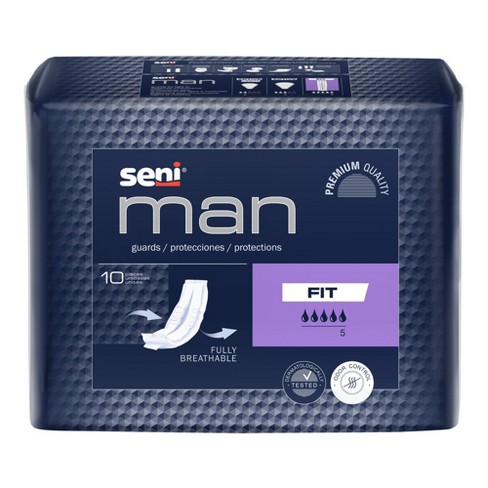 Seni Man Fit Male Incontinent Pad Breathable 3-1/2 X 15-7/10 Inch S ...