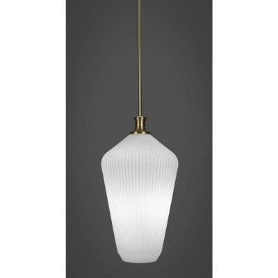 Toltec Lighting Carina 1 - Light Pendant In New Aged Brass With 11 ...