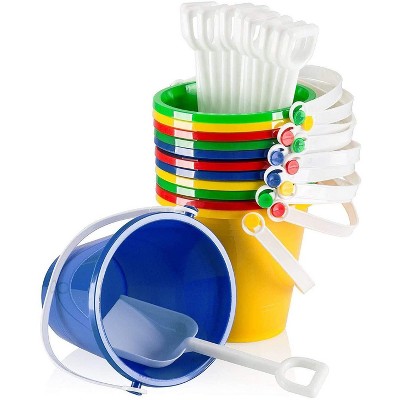 Top Race 5 Beach Pails Sand Buckets And Shovels 12 Pack Target