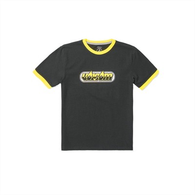 Volcom Boys Crash Test Ringer Short Sleeve Tee, Stealth - L : Target