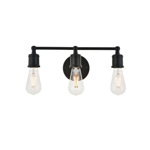Elegant Lighting Serif 3 Light Black Wall Sconce : Target