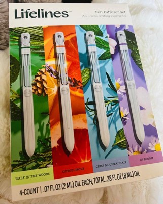Lifelines 4pk Pen Diffuser Set With Assorted Essential Oil Blends ...